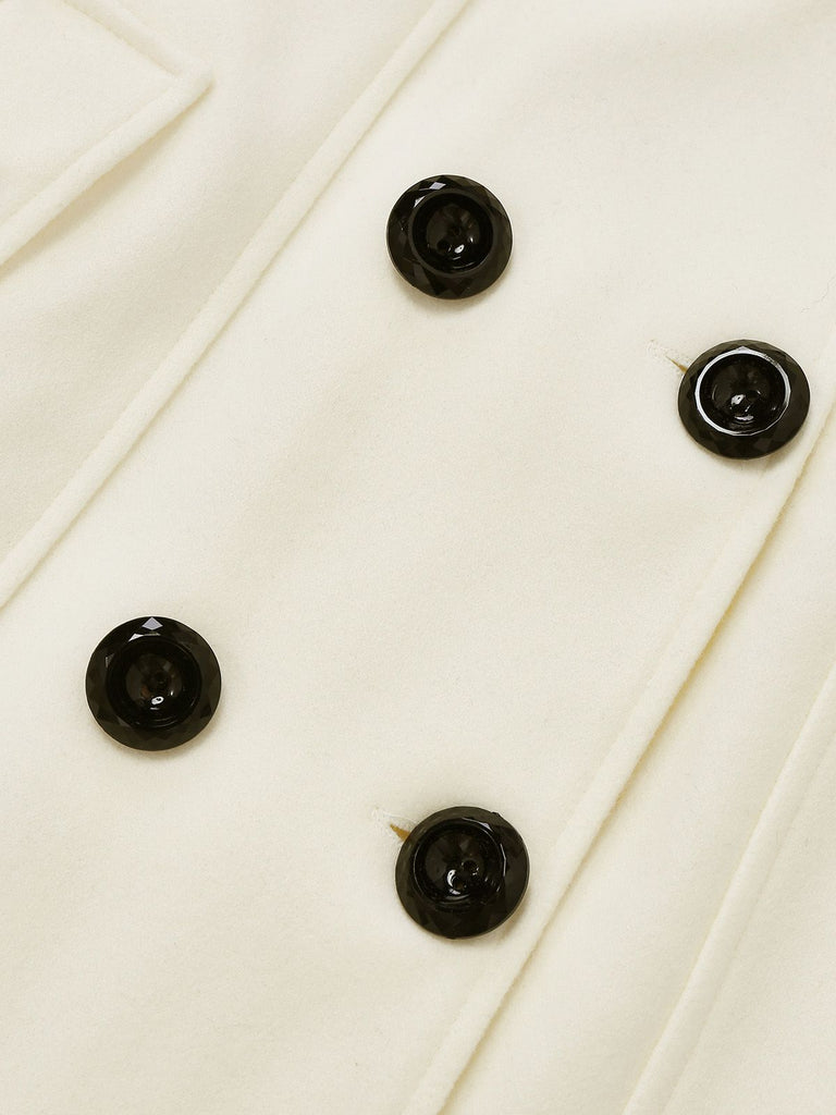 1940s Removable Faux-Fur Collar Buttons Coat | Retro Stage