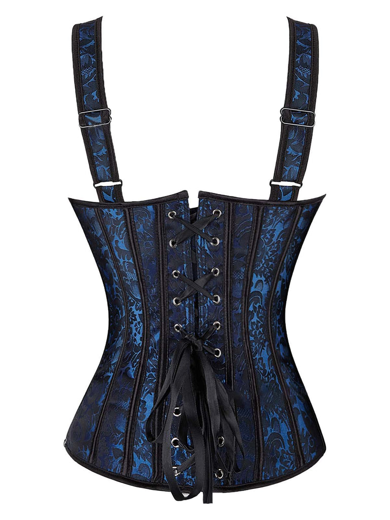 1980s Gothic Jacquard Sweetheart Neck Lace-Up Corset | Retro Stage