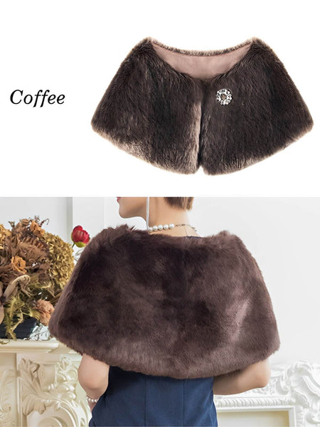 Retro Solid Rhinestone Cape With Brooch | Retro Stage