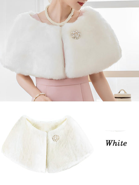 Retro Solid Rhinestone Cape With Brooch | Retro Stage