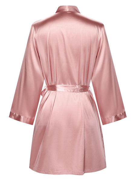 1970s Satin Solid Belted Robes | Retro Stage